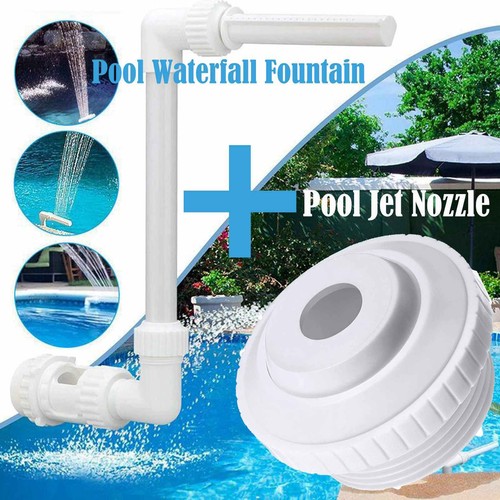 Above Ground Pool Waterfall Fountain w/ 360°Return Jet Water Waterfall ...