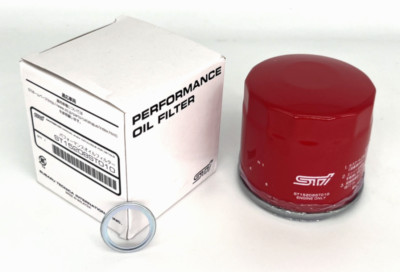 Genuine Cherry Red Uprated Performance Oil Filter Fits: Subaru EJ20 ...
