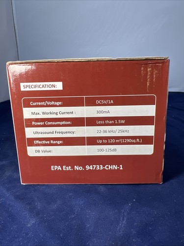 Qualirey UR02S BlackRed 1.5 Watts Ultrasonic Mouse Sentry With Manual ...