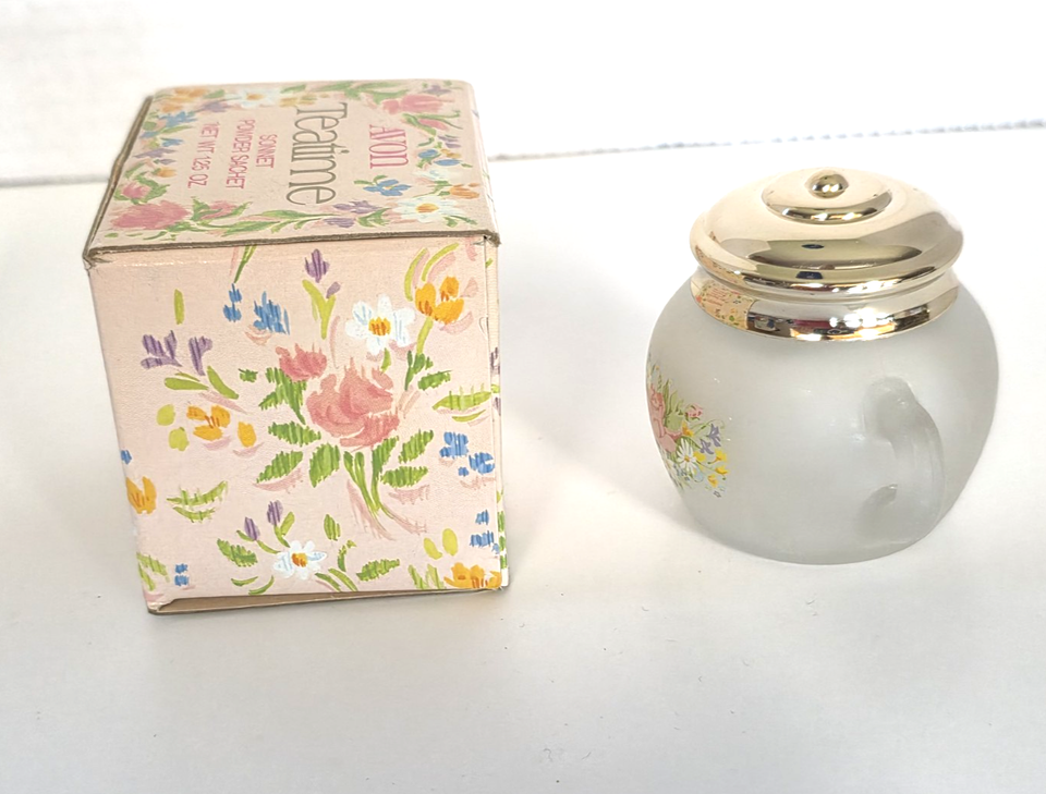 Vintage Avon Teatime Sonnet Powder Sachet w/Box--Empty | eBay