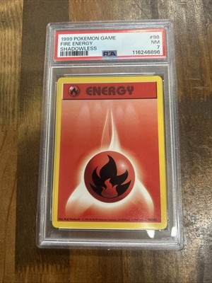 Graded PSA 7 1999 Pokemon Game Fire Energy Shadowless #98 | eBay
