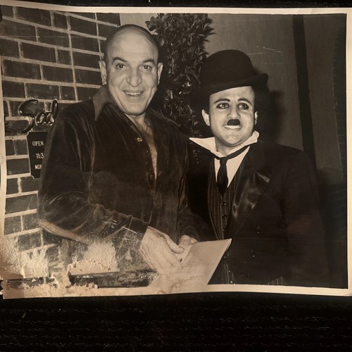 RARE CHARLIE CHAPLIN TELLY SAVALAS ORIGINAL PHOTO AT LA SCALA BEVERLY ...