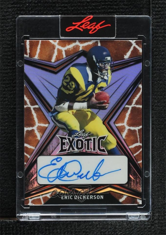 2022 Leaf Exotic - Base Autographs Eric Dickerson #EA-ED1 Giraffe /5 ...