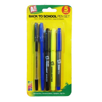 5 Pack Pens Set for School College Student Work Office Utencils UK | eBay