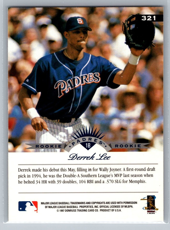 Derrek Lee 1997 Leaf BASEBALL #321 San Diego Padres | eBay