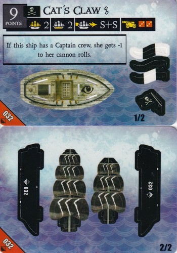 WizKids Pirates at Ocean's Edge #032 Cat's Claw (Common) ship new and ...