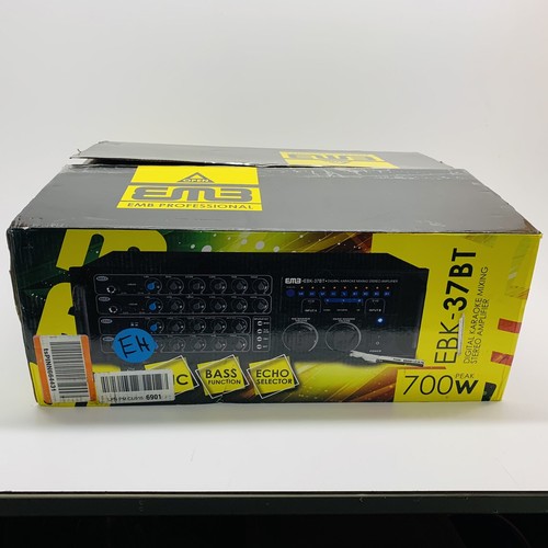 EMB 700W karaoke Mixing Amplifier Key Control 2 MICs ECHO Excite w ...
