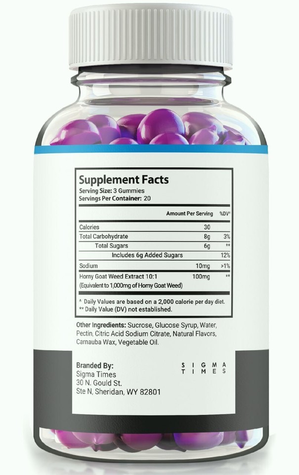 Erectifil Male Health Gummies, Stamina & Virility Supplement for Men ...