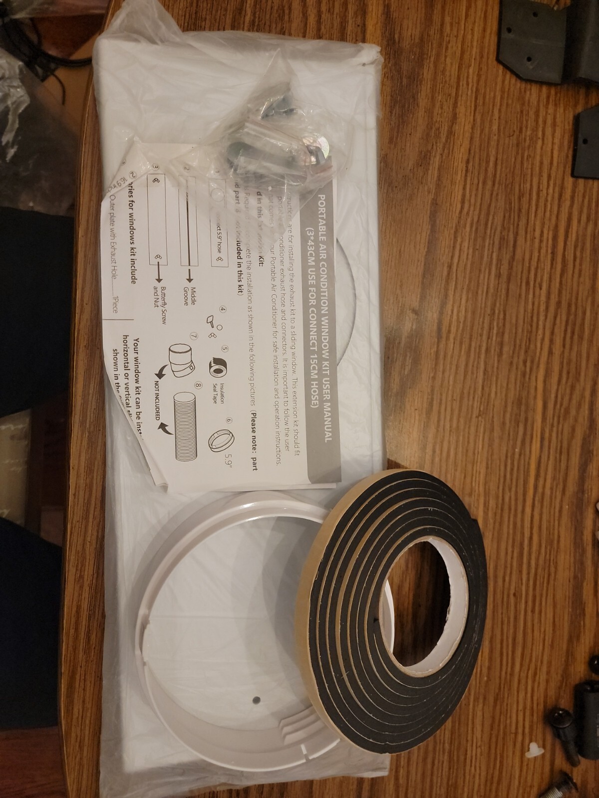 3Pcs Window Slide Kit Plate Adjustable For Air Conditioner Window ...