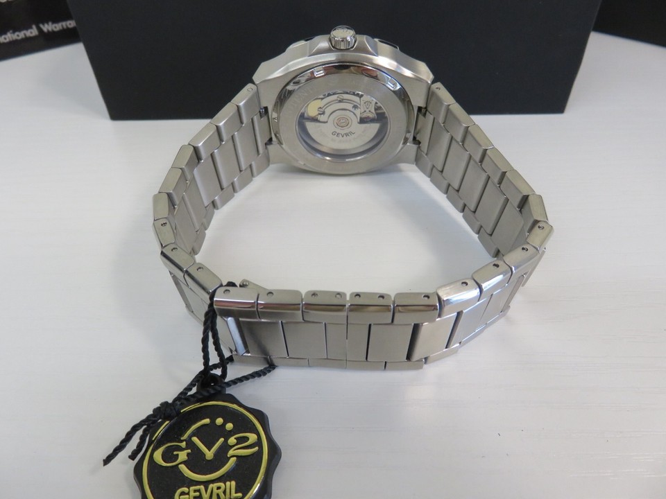 GV2 by Gevril Men's 18407B Potente Moon Phase Swiss Automatic Sellita ...