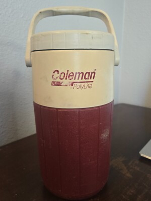 Coleman Vintage Polylite 1/2 Gallon Water Cooler Jug 5590 MAROON ...