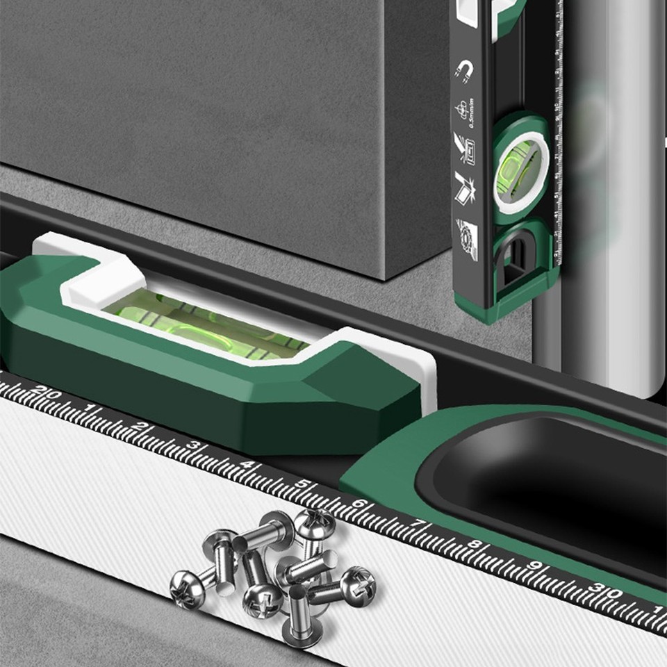 Magnetic Level Ruler with Vertical Horizontal Angle Measurement ...