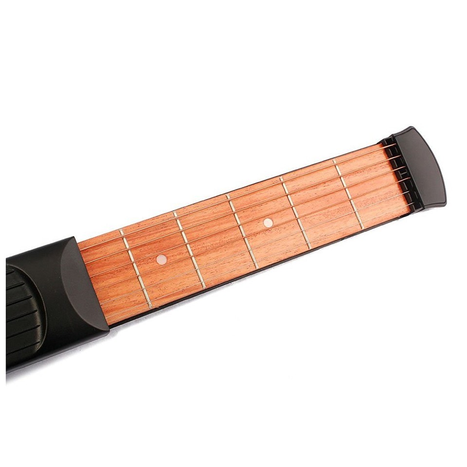 Portable Guitar 6 Fret Modell Wooden Practice 6 Saiten Guitar Trainer ...