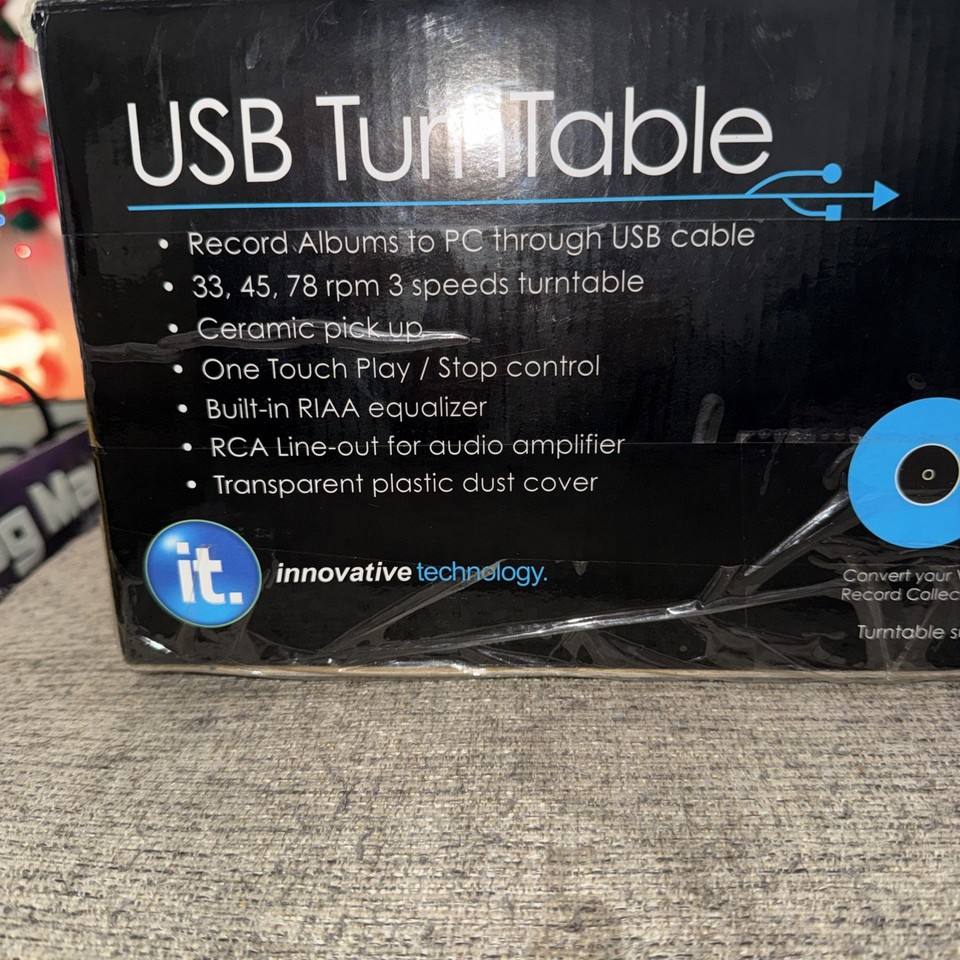 Innovative Technology ITUT-201 USB Turntable Record From Vinyl To PC ...