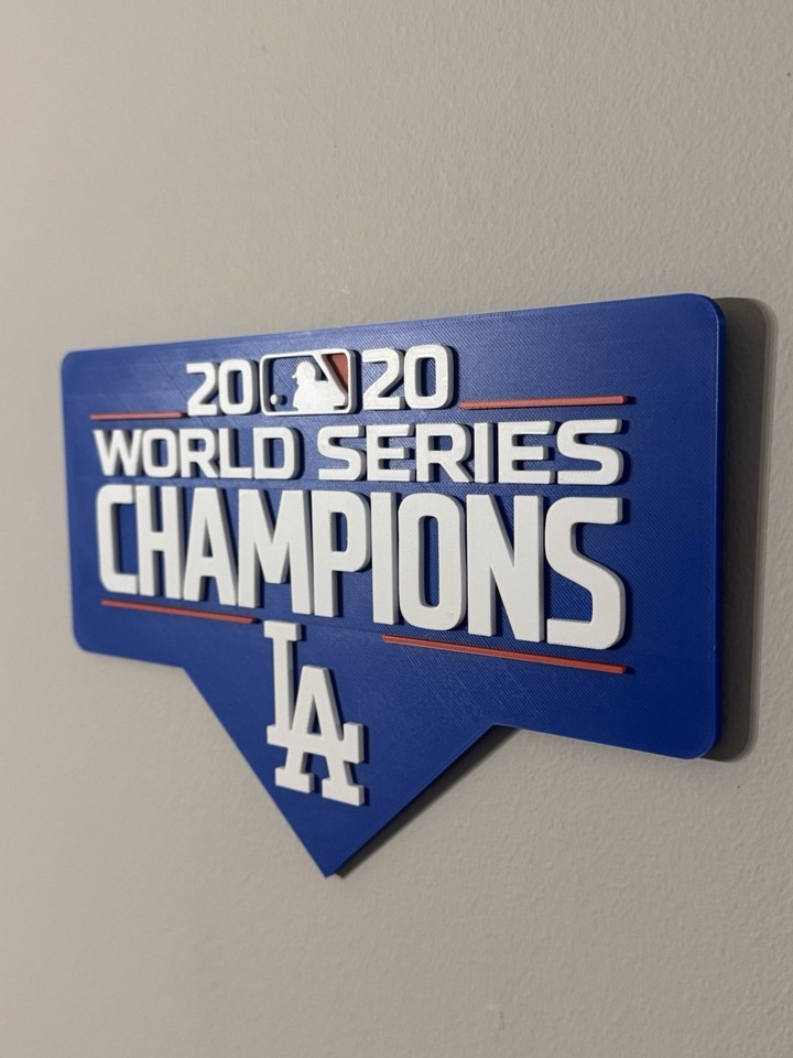 2020 World Series Champions Los Angeles Dodgers Patch Logo Sign | eBay