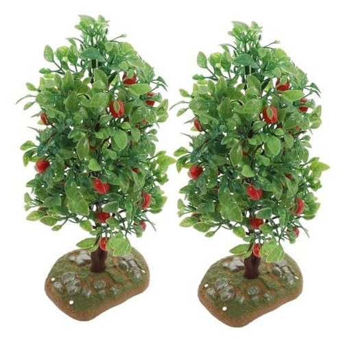 Mini Tree 2Pcs Model Trees with Bases Model Scenery Flower Trees Garden ...