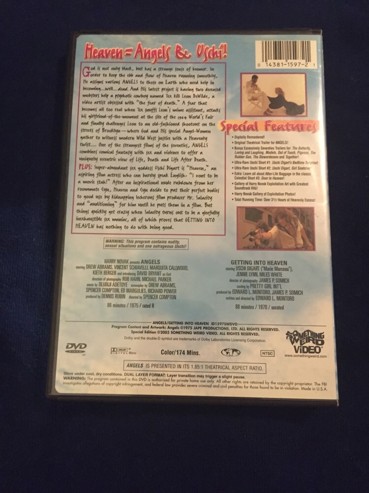 Angels / Getting Into Heaven DVD Special Edition Something Weird Video ...