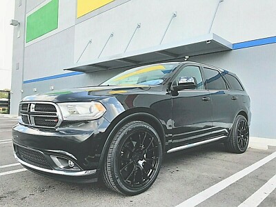 Fits 22" x 9" Hellcat Replica Wheels Rims Gloss Black For Dodge Durango ...