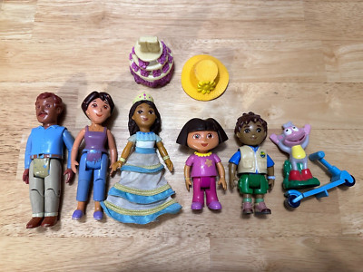 Dora The Explorer Toy Figures Lot Of 8 Pc Dollhouse Mom Dad Diego Daisy ...