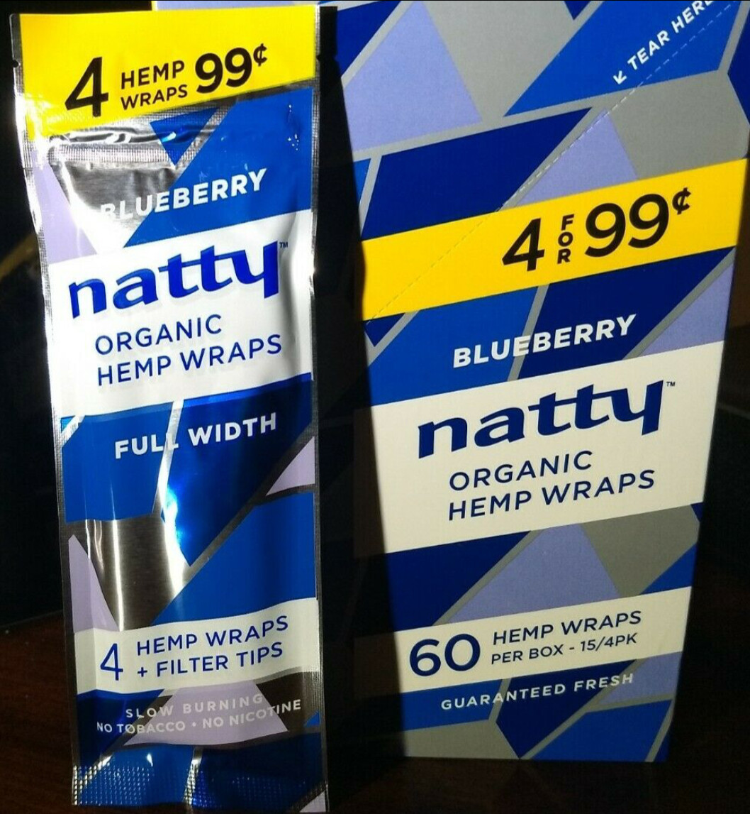 Natty Organic Herbal Flavored Papers Wraps Blueberry 5/4ct packs | eBay