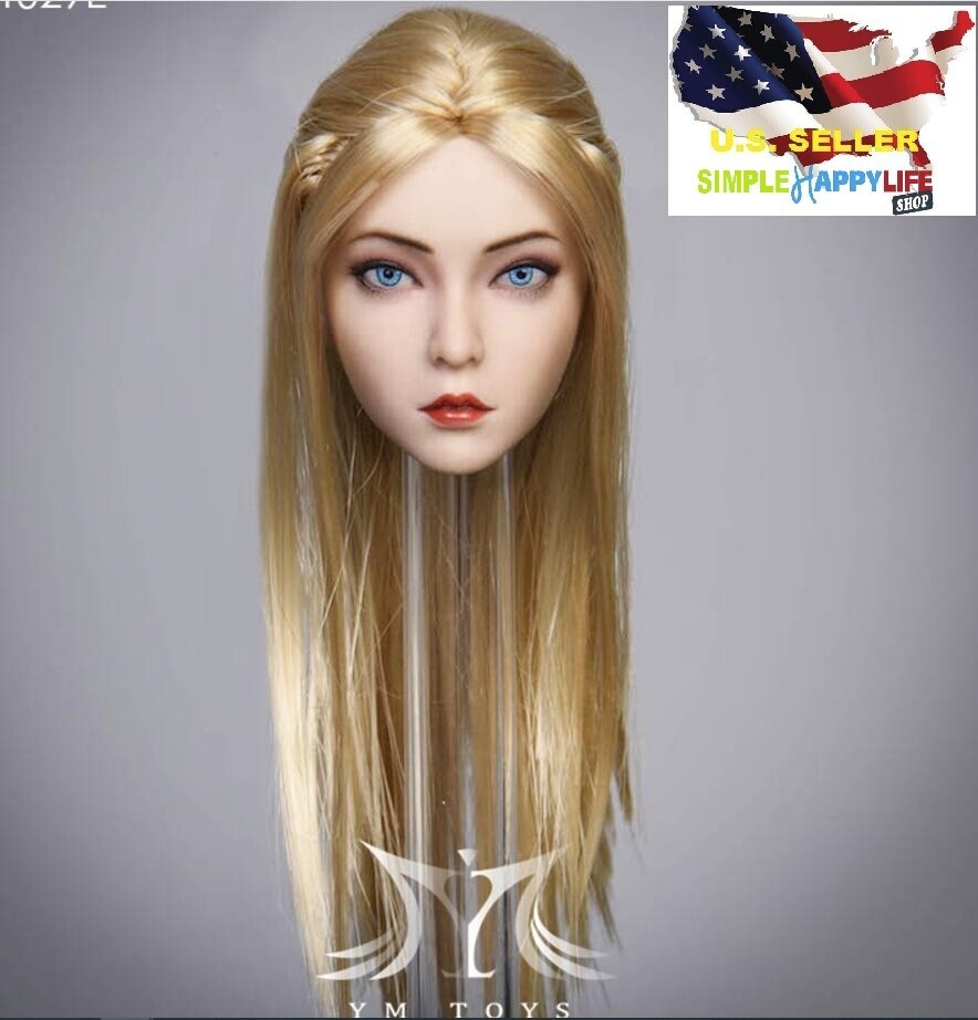 1/6 Female Head Sculpt for 12" Female Figure PHICEN HOT TOYS YMT029 E ...