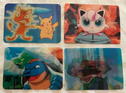 Pokemon Viz Video 3D Lenticular Promo cards Blastoise Ash Pikachu ...