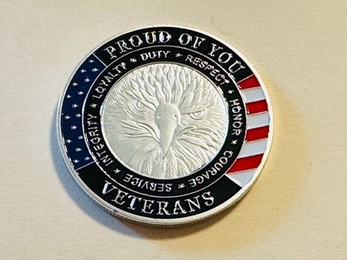 Challenge Coin - US Military - Proud of You Veterans | eBay