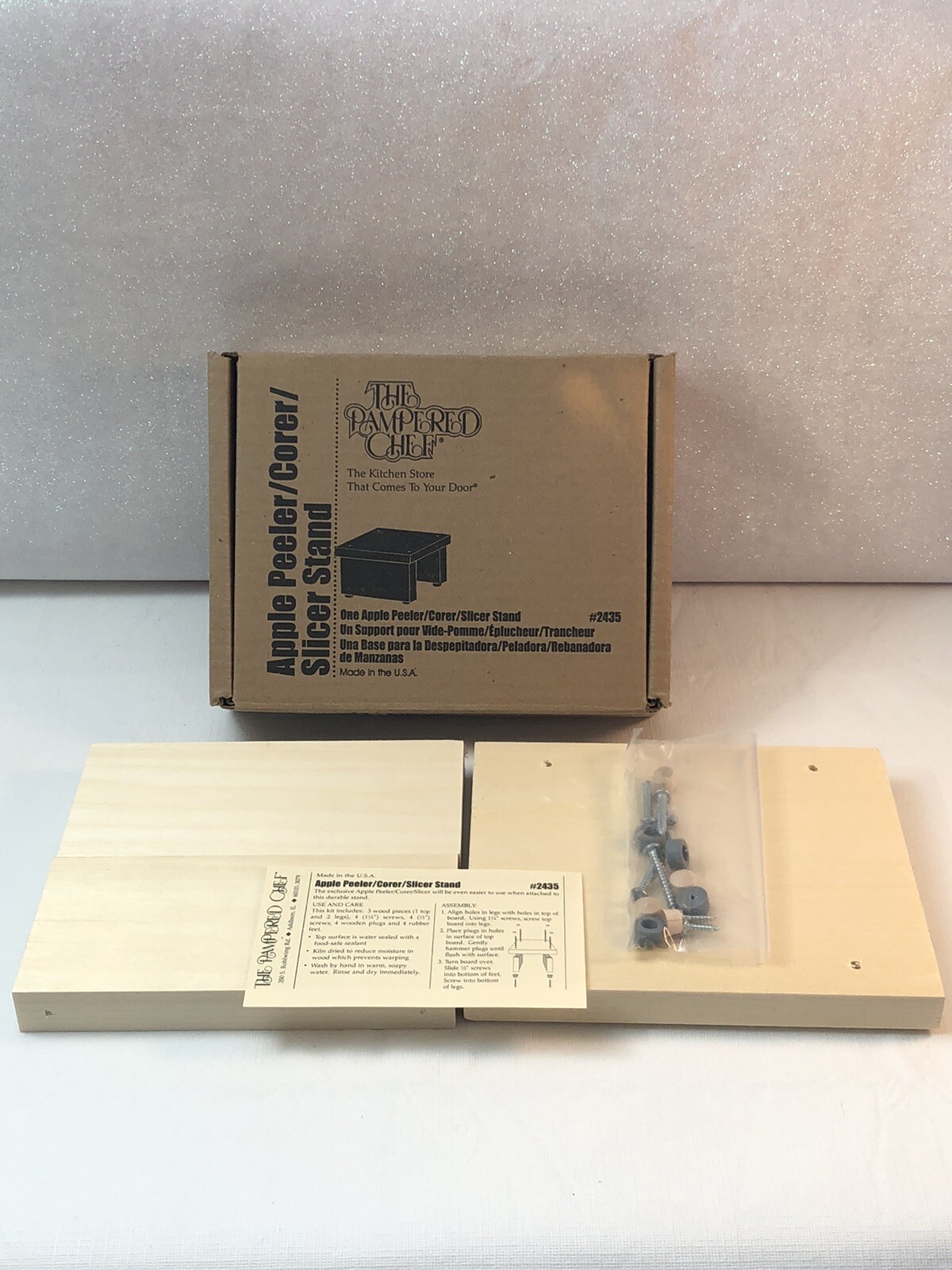 Pampered Chef Wood Stand Block 2435 for Apple Peeler Corer Slicer for ...