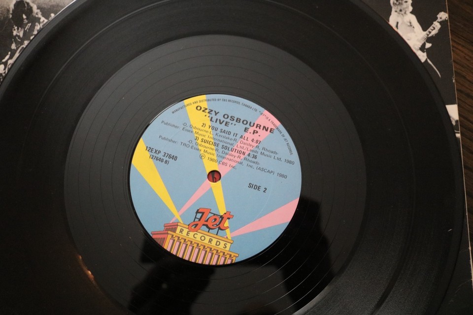 Ozzy Osbourn Live E P Vynil Record Album LP Jet Records 12EXP 37640 ...