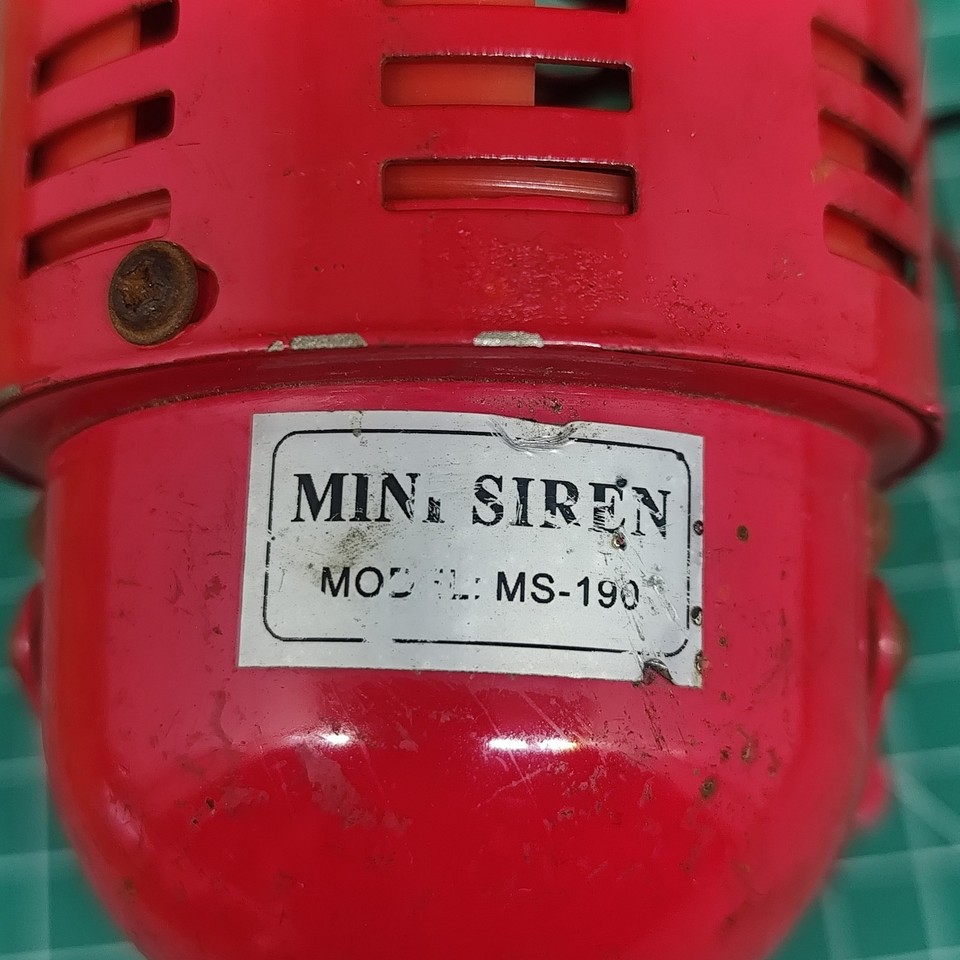 Vintage Baby Mini Motor Siren Alarm MS 190 3" 24DC fits Universal ...