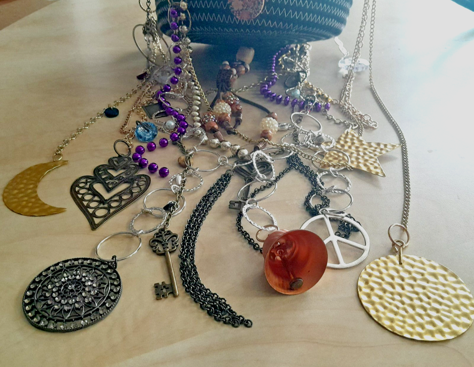 Bohemian Wind Chime Basket from Upcycled Jewelry- Handmade OOAK Decor ...