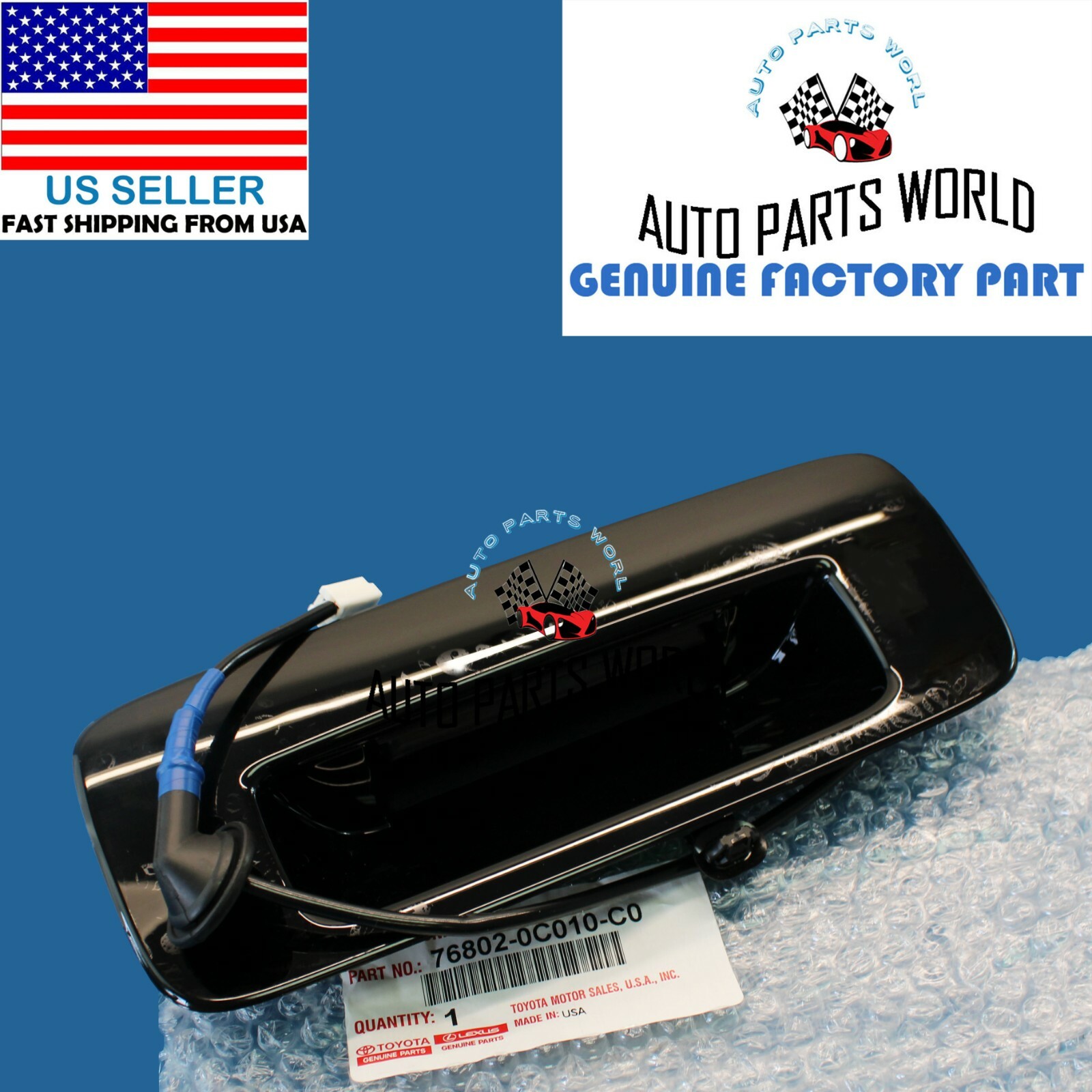 GENUINE TOYOTA SEQUOIA BLACK BACK DOOR LIFTGATE OUTSIDE HANDLE 76802 ...