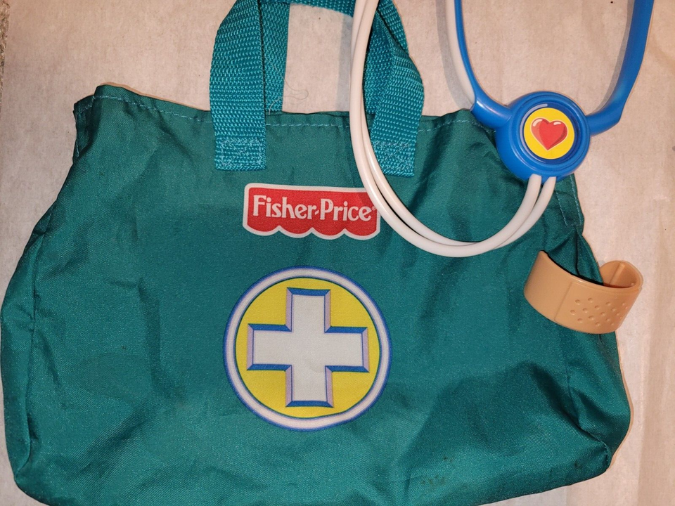 Vintage Fisher Price Medical Kit Play Doctor Set for Kids with Band-Aid ...
