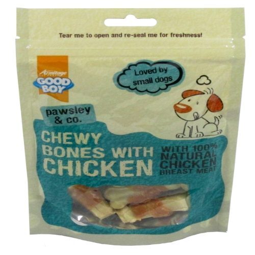 Good Boy Pawsley & Co Chewy Mini Bones With Chicken 80g (Pack of 10 ...