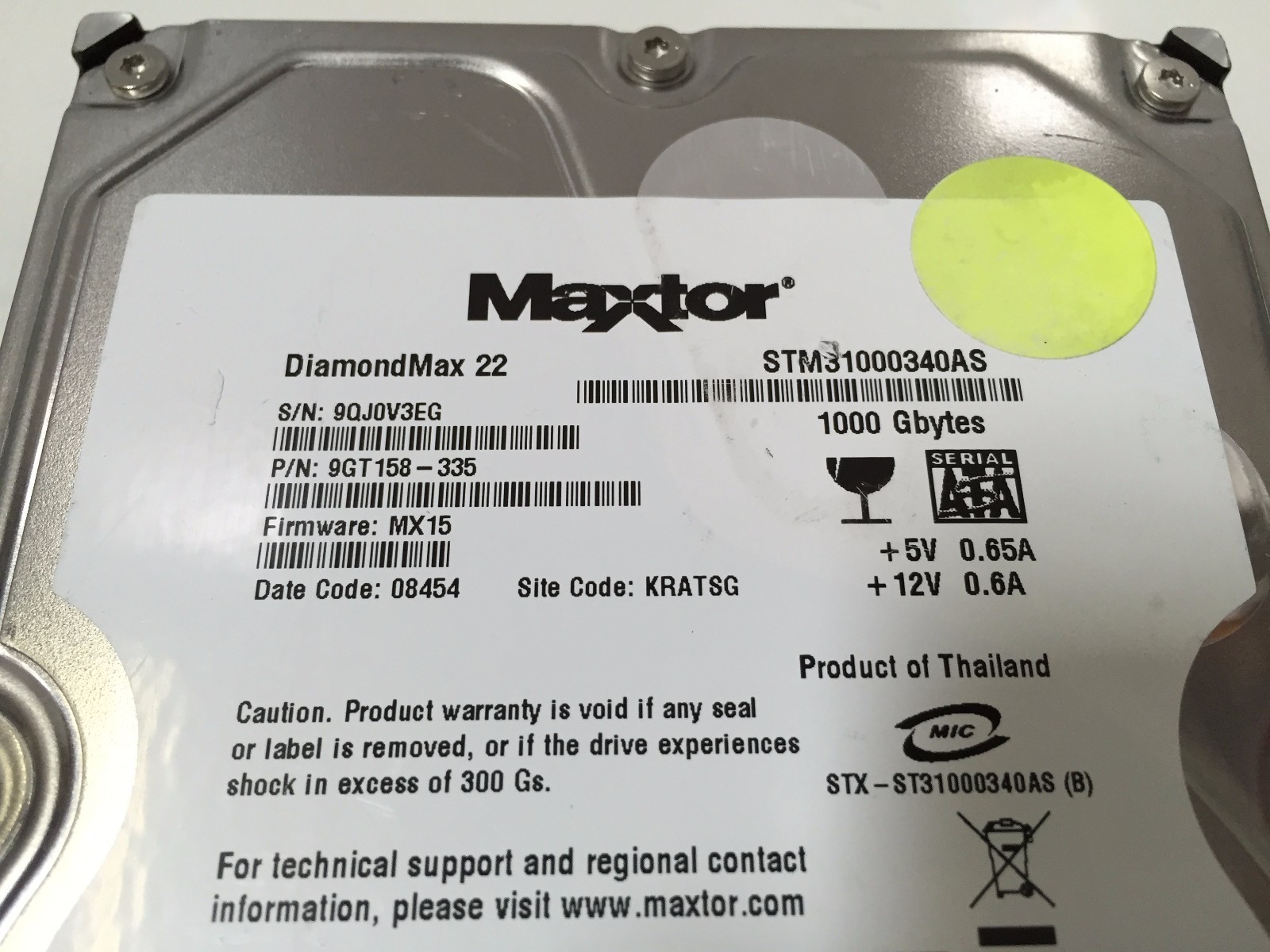 Maxtor DiamondMax 22 STM31000340AS 9GT158-335 1TB Hard Drive | eBay