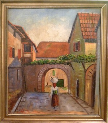 FREDE SALLING! SCENERY FROM ANTICOLI IN ITALY WITH FIGURE | eBay