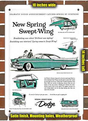 Metal Sign - 1958 Dodge Custom Royal Spring Swept-Wing- 10x14 inches | eBay