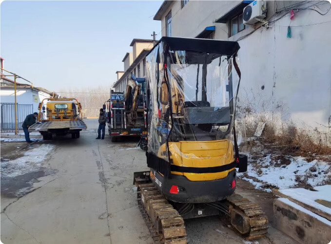 Mini Excavator Windproof Warm Awning PVC Cover With Window Various ...