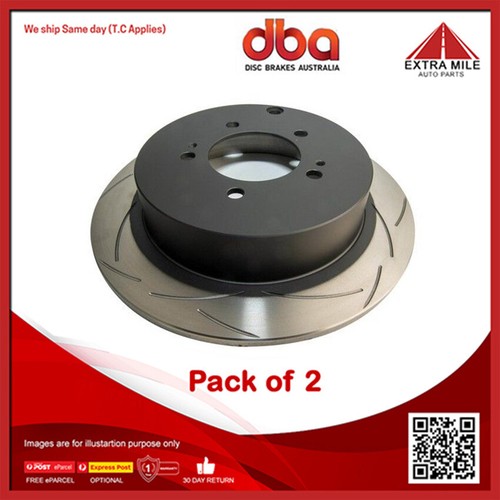 2X DBA Rear Disc Brake Rotor Solid For Mitsubishi Outlander, ASX ...