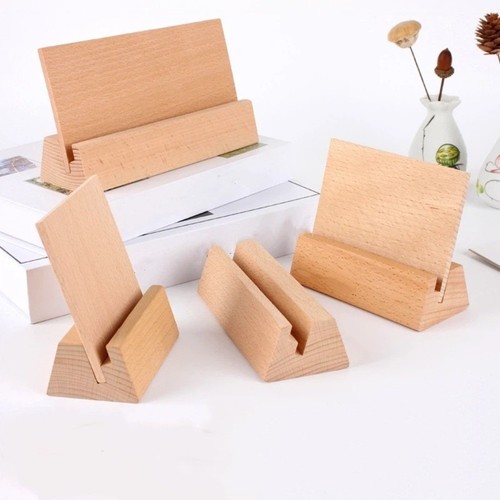 Stable Base Card Display Stand Natural Postcard Holder Stationery ...