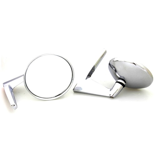 ROUND CHROME DOOR FENDER MIRRORS CHRYSLER VALIANT PACER AP5 AP6 VE VG ...
