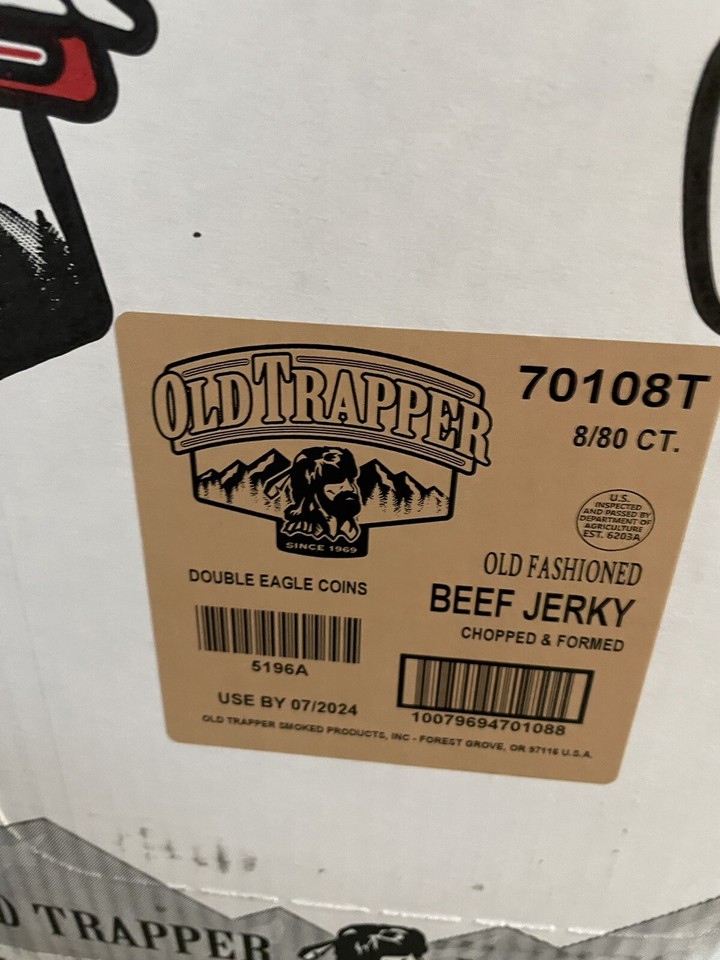Old Trapper BEEF JERKY ROUNDS 80 count bulk Refill- 1.3 Pounds (Case Of ...