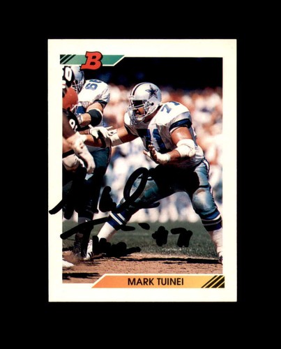 Mark Tuinei Hand Signed 1992 Bowman Dallas Cowboys Autograph | eBay
