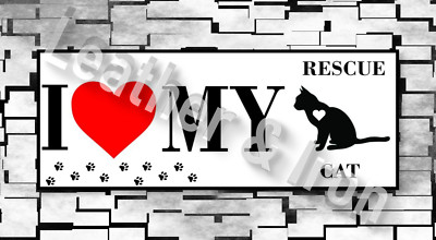 New I Love My Rescue Cat Design Vinyl Checkbook Cover | eBay