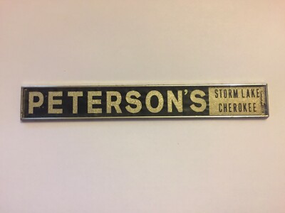 Vintage Metal Peterson's Storm Lake Cherokee Automobile Dealership ...