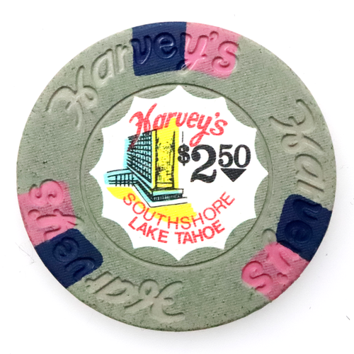 Harveys Hotel/Casino - Lake Tahoe - $2.50 Chip - 1973 | eBay