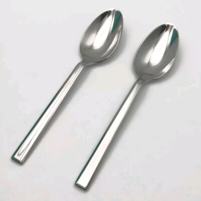 Reed & Barton Cole Dinner Place Oval 2 Spoons 18/10 Stainless Flatware ...