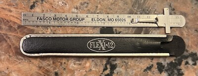 Vintage FLEXI 42 Advertising Ruler Metal | eBay