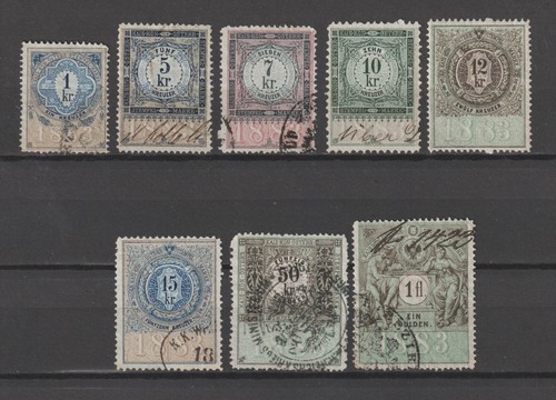 Austria Österreich Revenue Stamp Stempelmarke Documentary 1883 set | eBay