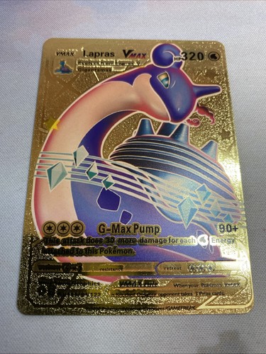LAPRAS VMAX - Pokemon Metal Gold **Fan Art Card** | eBay